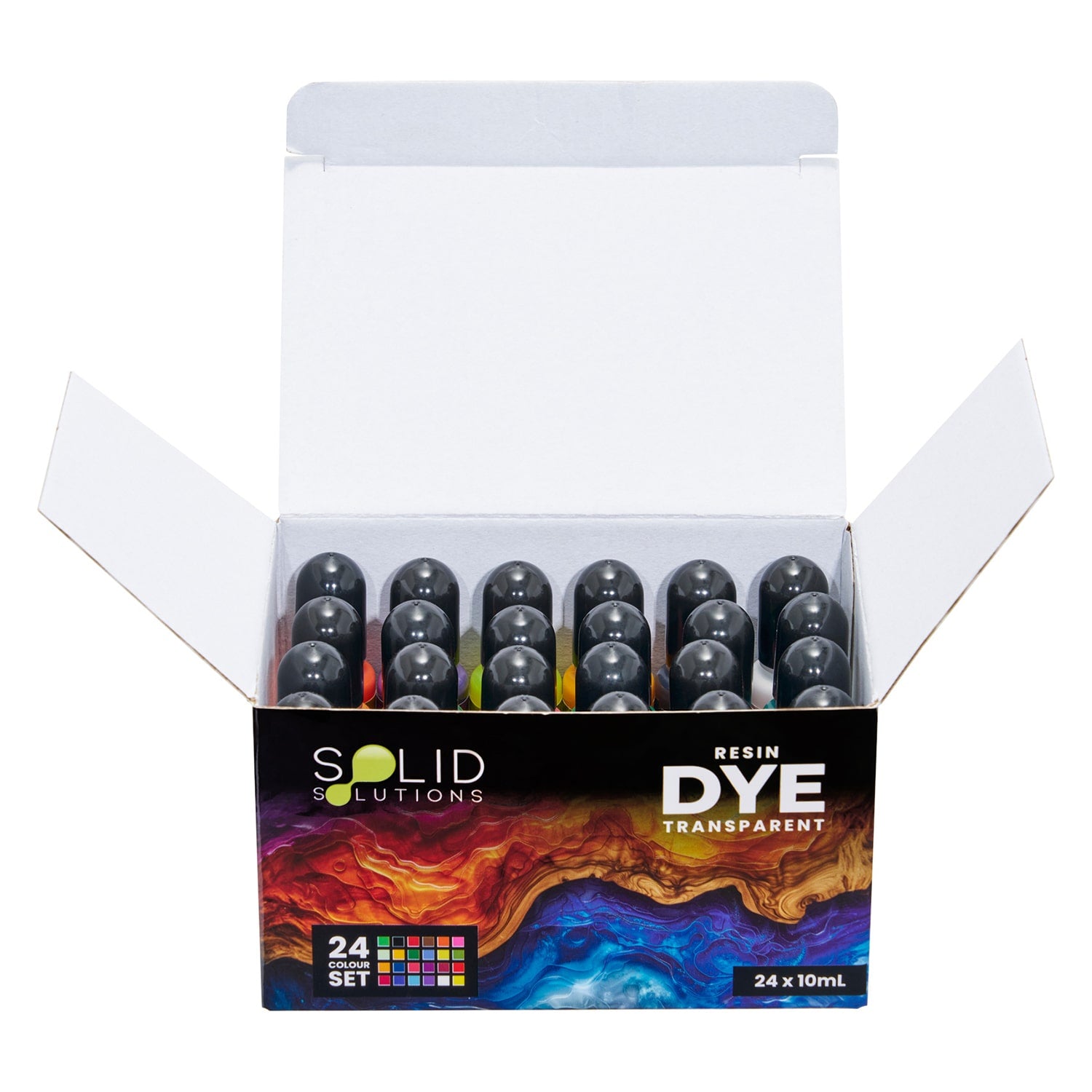 Transparent Dye Set of 24 – Solid Solutions