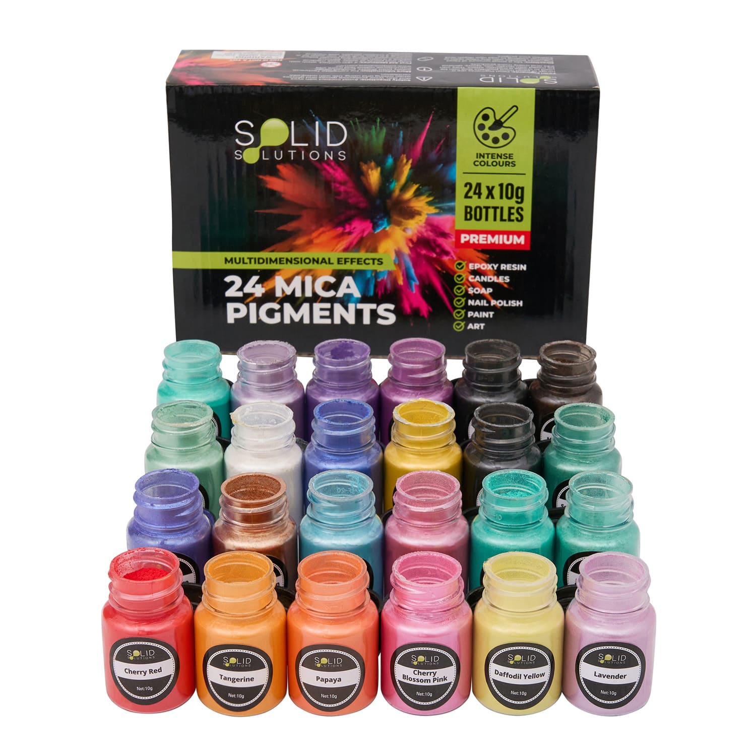 Mica Powder | 24 Colour Pigment Powder Set – Solid Solutions