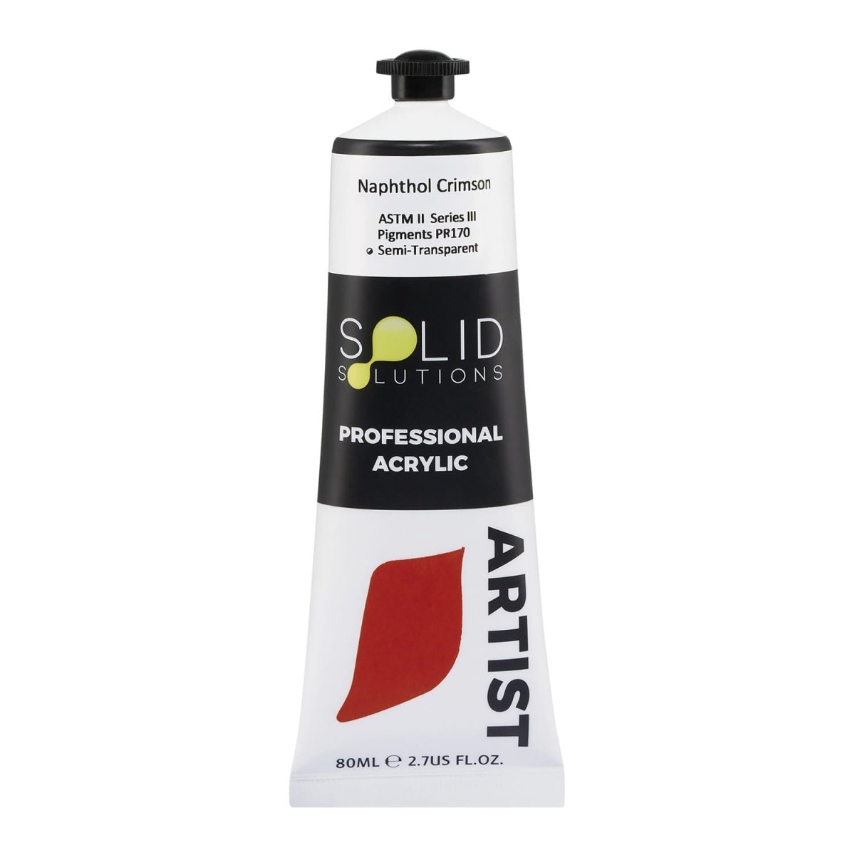 Professional Artist Acrylic Paint | Naphthol Crimson S3 - 80mL – Solid ...