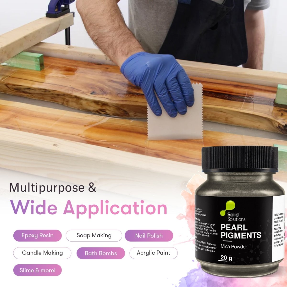 Mica Powder | Metallic Silver – Solid Solutions