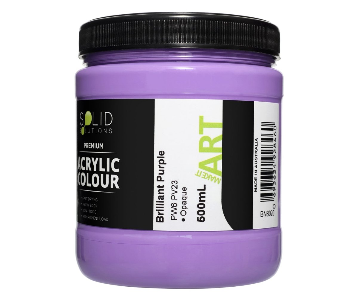 Acrylic Paint | Brilliant Purple - 500ml – Solid Solutions