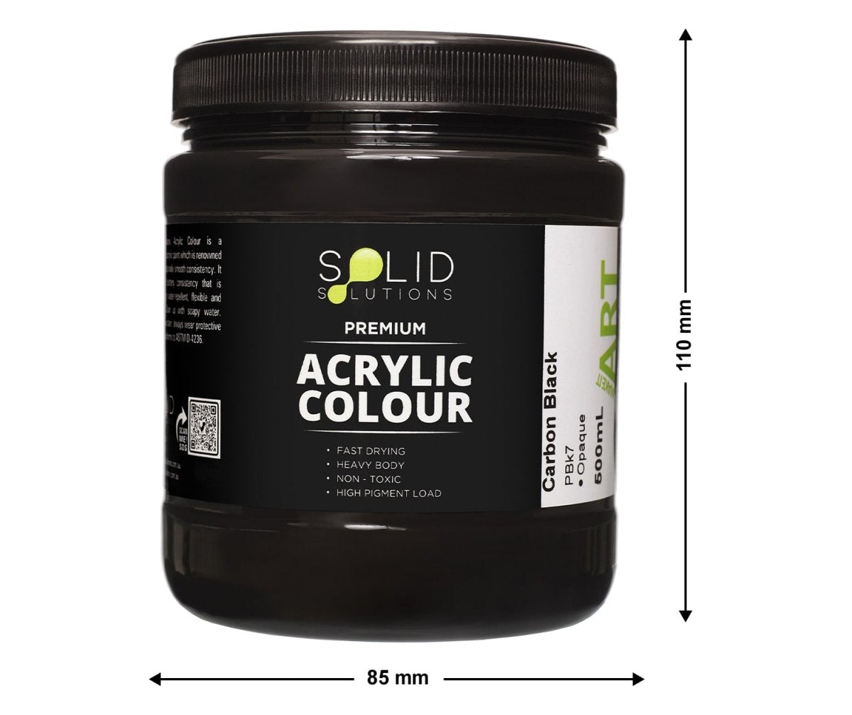 Acrylic Paint | Carbon Black - 500ml – Solid Solutions