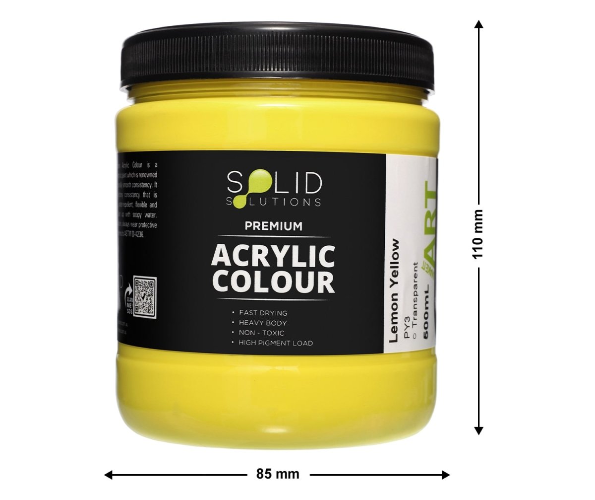 Acrylic Paint | Lemon Yellow - 500ml – Solid Solutions