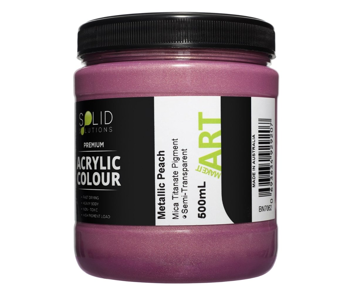 Acrylic Paint | Metallic Peach - 500ml – Solid Solutions