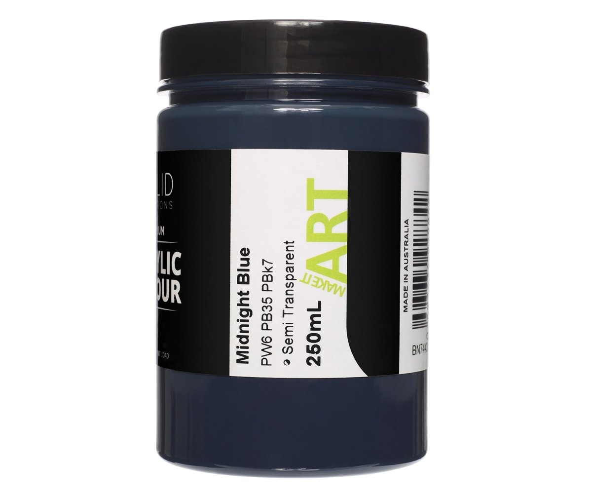 Solid Solutions Acrylic Paint | Midnight Blue - 250ml