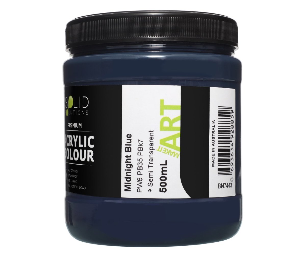 Acrylic Paint | Midnight Blue - 500ml – Solid Solutions