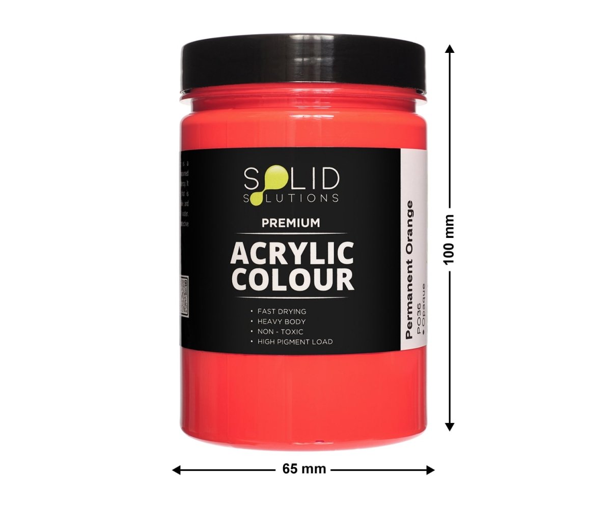 Acrylic Paint | Permanent Orange - 250ml – Solid Solutions