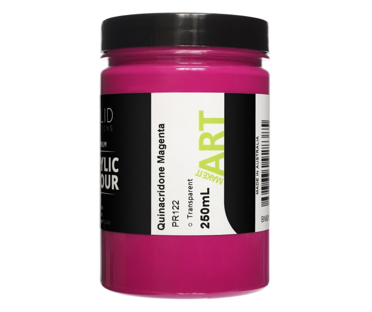 Acrylic Paint | Quinacridone Magenta - 250ml – Solid Solutions