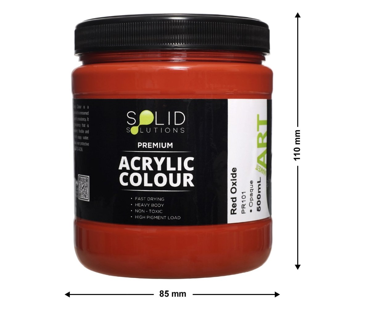 Solid Solutions Acrylic Paint | Red Oxide - 500ml