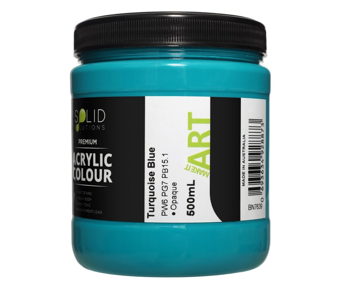 Acrylic Paint | Turquoise Blue - 500ml – Solid Solutions