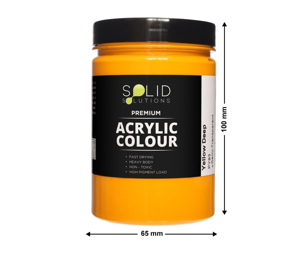 Acrylic Paint | Yellow Deep - 250ml – Solid Solutions