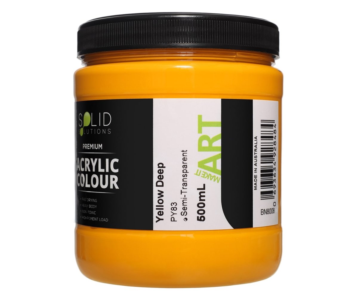 Acrylic Paint | Yellow Deep - 500ml – Solid Solutions